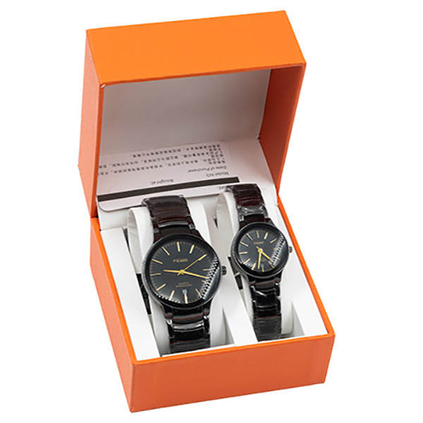 Часовник комплект дамски и мъжки аналогов метална каишка » InHouse